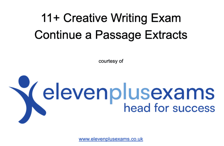 11+ Creative Writing Exam Prompts